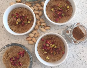 Chai spiced coconut quinoa pudding