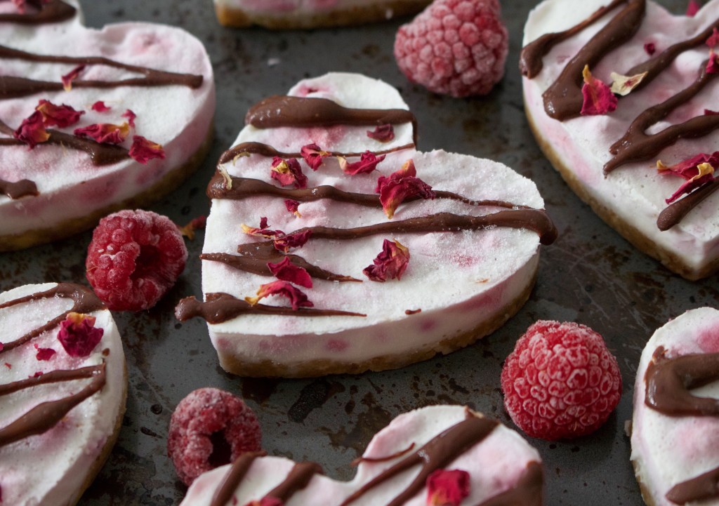 Raspberry ripple mini cheesecakes